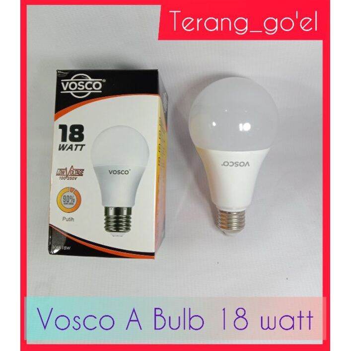 LED vosco A-Bulb 18 watt // 18 watt cahaya putih | Lazada Indonesia