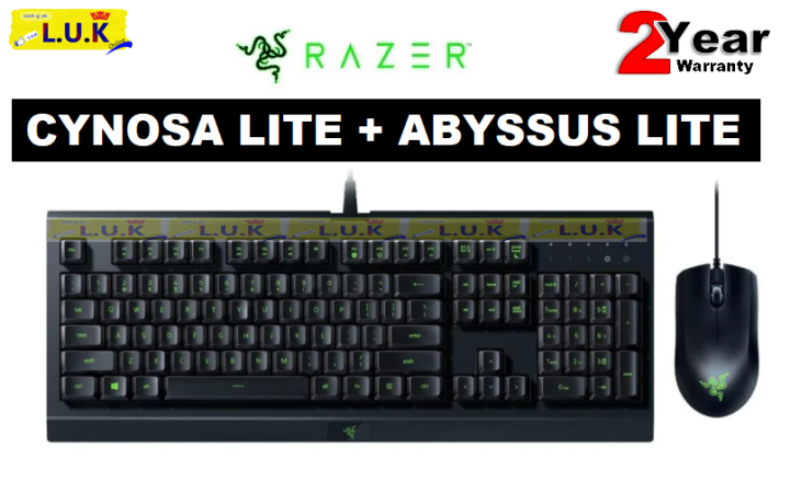 KEYBOARD & MOUSE (คีย์บอร์ดและเมาส์) RAZER CYNOSA LITE + ABYSSUS LITE ...