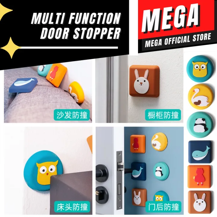 Self Adhesive Rubber Door Buffer Wall Protectors Door Handle Bumpers ...