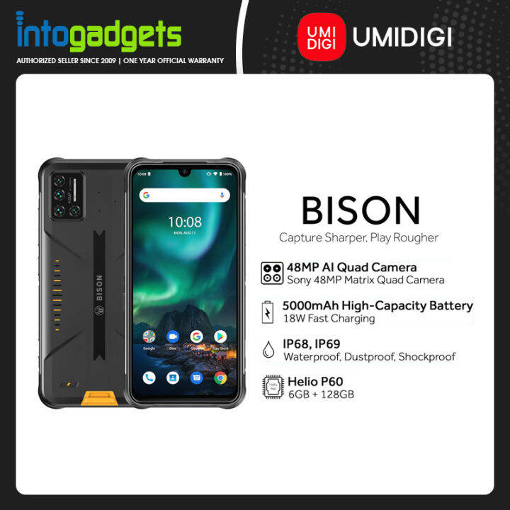 UMIDIGI BISON 6GB RAM 128GB ROM | IP68, IP69K | 48MP Matrix Quad Camera ...