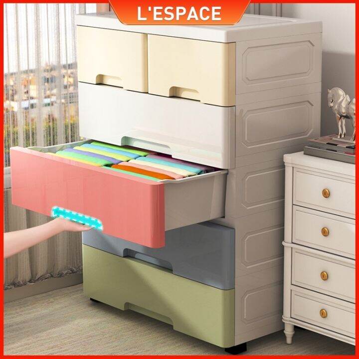 ♣ L'ESPACE 60CM Drawer Storage Cabinet Space-saving Plastic wardrobe ...