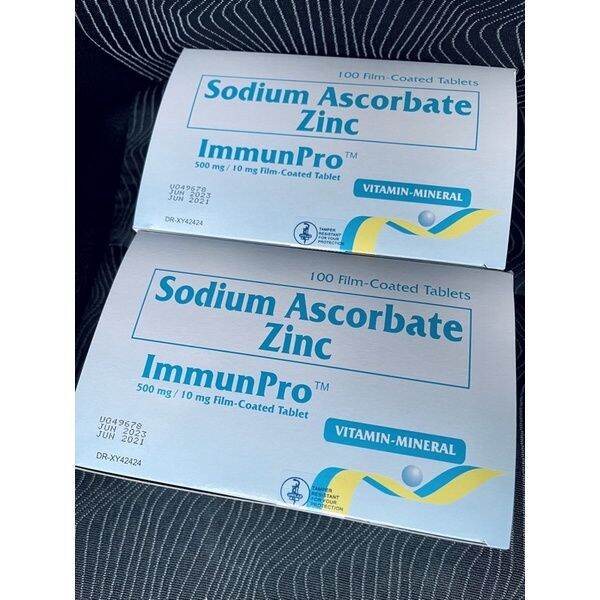 ImmunPro Sodium Ascorbate + Zinc 500mg 100 Tablets | Lazada PH
