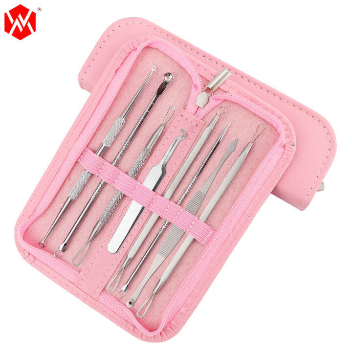 WM-135 8 Pcs Stainless Steel Blackhead Remover Tool Kit Professional ...
