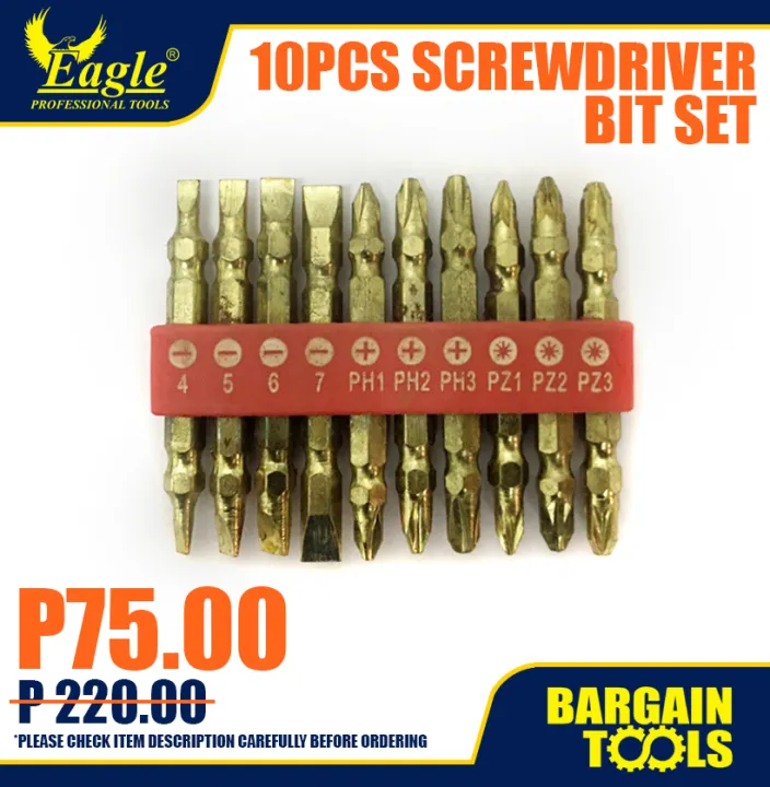 10pcs Scredriver Bit Set Original Mall Pullout Eagle Professional Tools ...