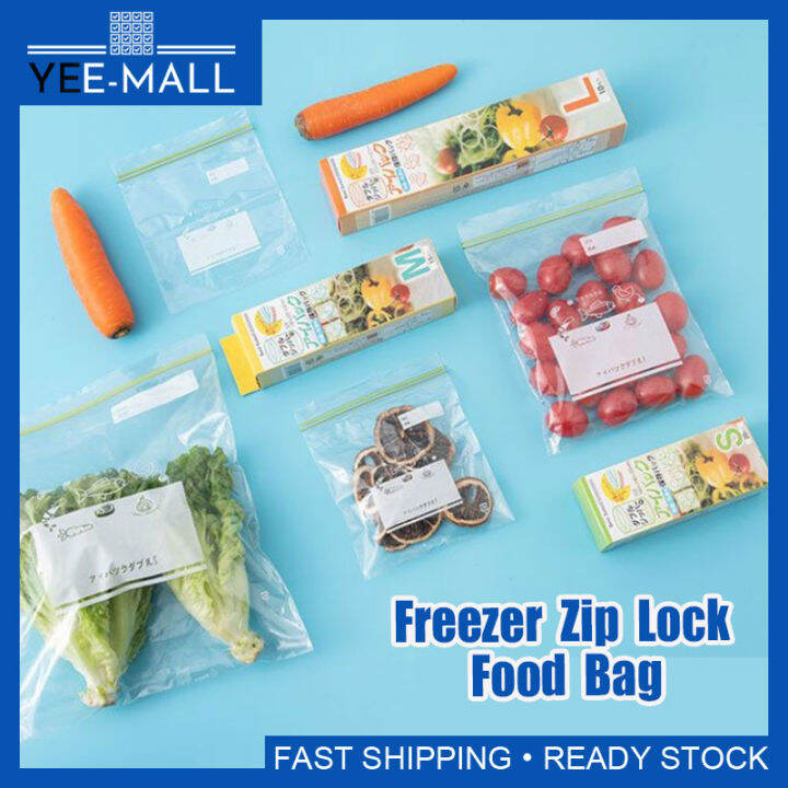 Food Freezer Zip Lock Food Bag Transparent Resealable Storage Zipper ...