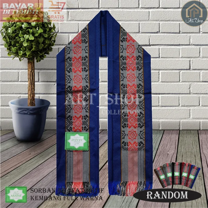 SORBAN MOTIF SORBAN ARAFAT KEMBANG FULL WARNA | Lazada Indonesia