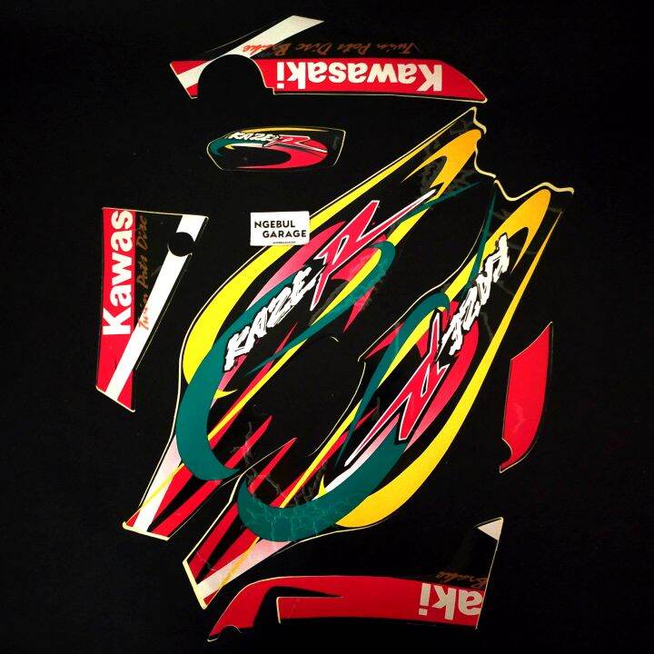 Stiker Kaze R Striping KAWASAKI IMI KUNING HIJAU MERAH | Lazada Indonesia