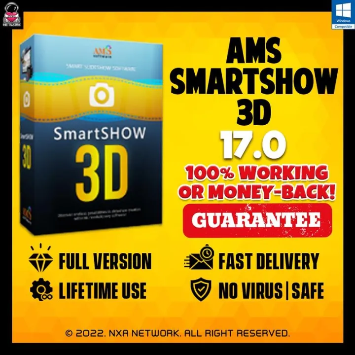 AMS SmartSHOW 3D 17.0 + GUIDE JUL 2022 Full Version Lifetime Premium No Virus | Lazada PH