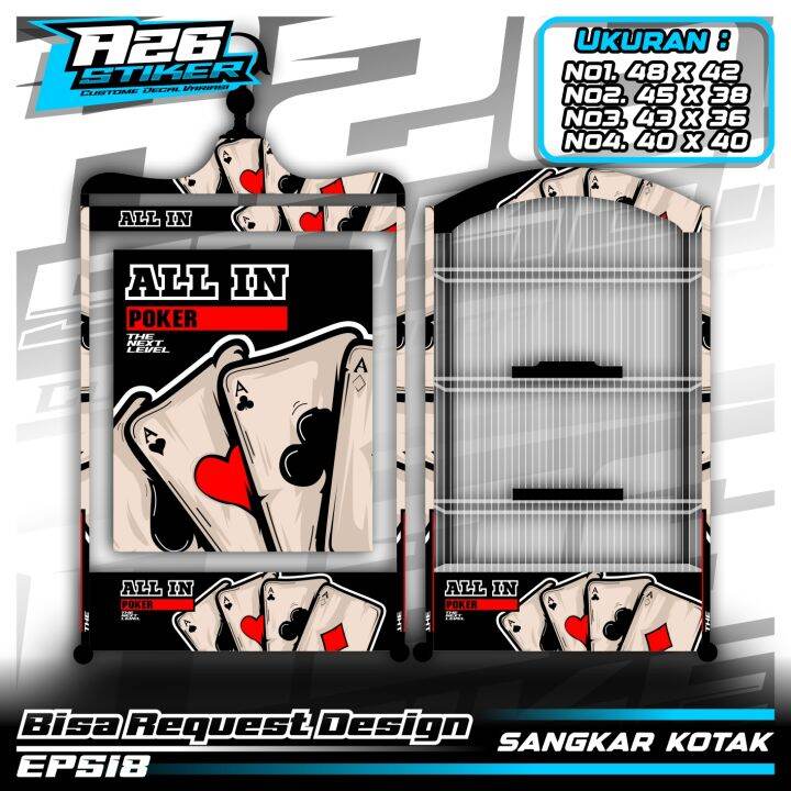 Stiker Decal Sangkar Burung kotak, kosan, koper, Kacer, Pleci, Cucak ...