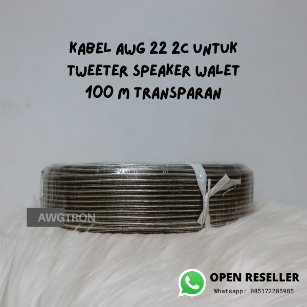 KABEL AWG 22 2C UNTUK TWEETER SPEAKER WALET 100 M TRANSPARAN | Lazada ...