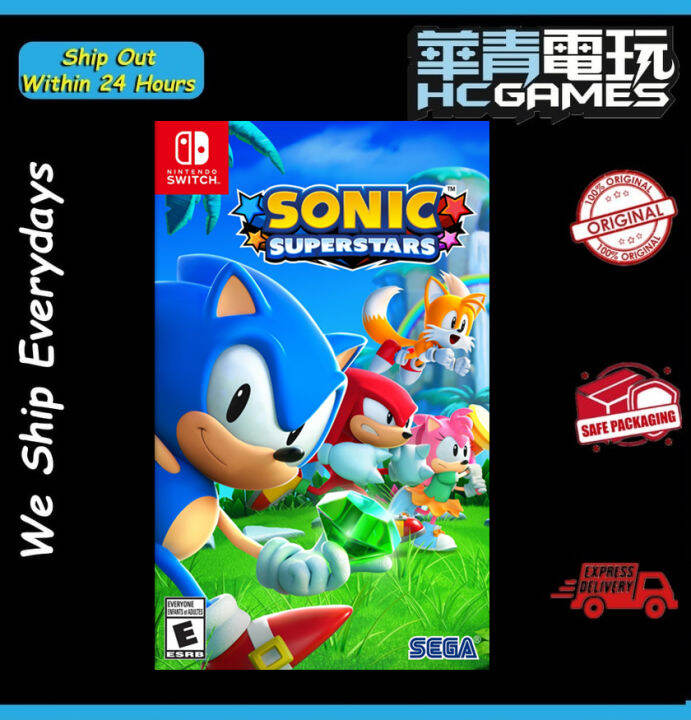 Switch Sonic Superstars (English/Chinese-Catridge-New Seal) 索尼克 超级巨星 ...