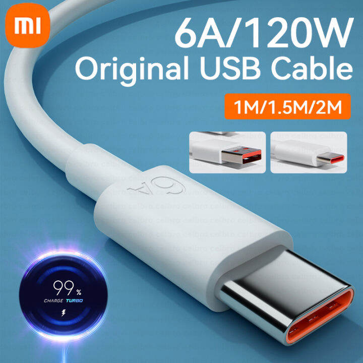 Original Xiaomi Type C Cable Charger Turbo Fast Charge 66w สาย Usb C 6a