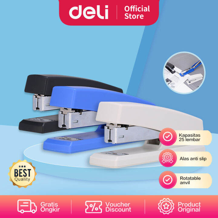 Deli Stapler 12# tahan lama hingga siklus pemakaian 20.000 kali E0425 | Lazada Indonesia