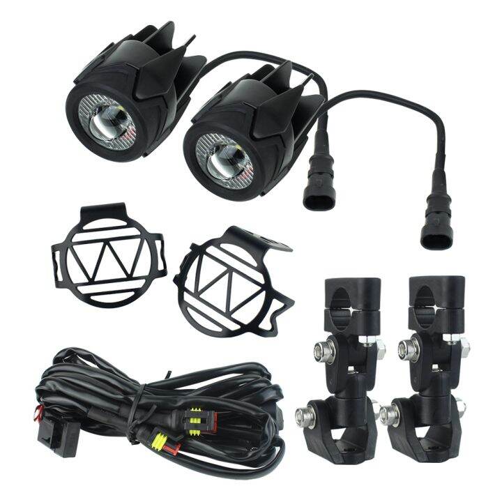 Motorcycle fog light with Wire Relay Cover Auxiliary Lights Brighter Lamp 40W 6000K for BMW ...