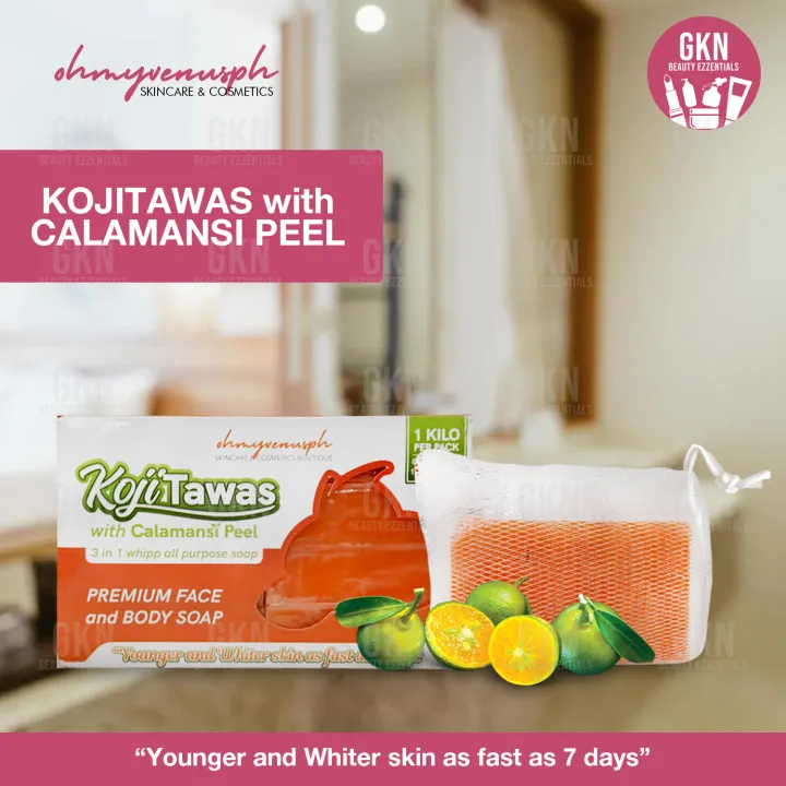 OMV KOJITAWAS Bar Soap with Calamansi Peel 1Kilo (8bars) with 1pc MESH ...