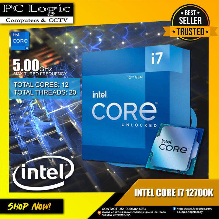 INTEL CORE I7 12700K Processor 3.6 GHz | 12 Cores I 20 Threads | LGA1700 ( Required CPU Cooler ...