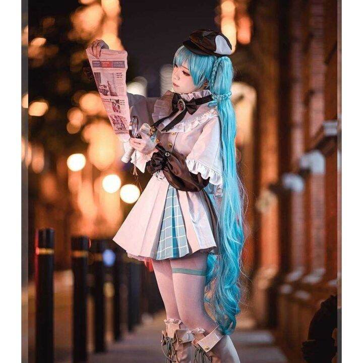 [Ready Stock] Hatsune Miku cos Clothing Girl Detective miku Cosplay ...