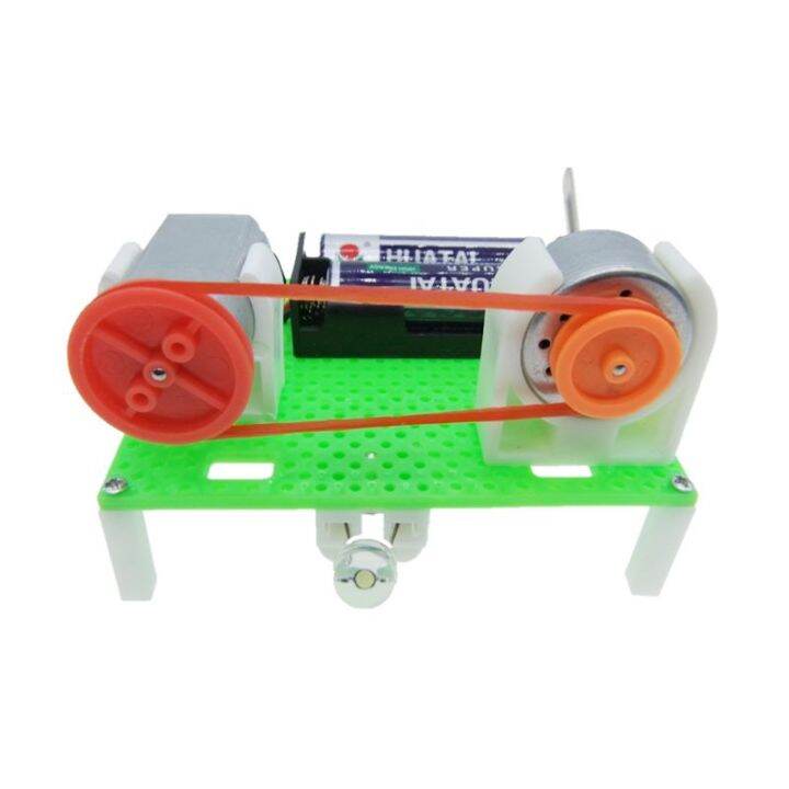 Mini Electric Generator Wheel Motor Model Energy DIY Toys For Kids LED ...
