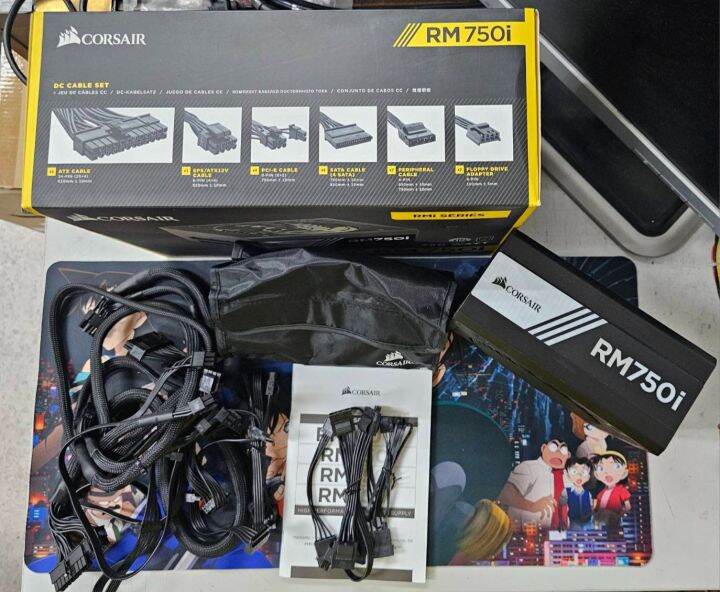 POWER SUPPLY CORSAIR RM750i (80+ Gold) ประกันเหลือ 5 ปี+ อุปกรณ์ครบ ...