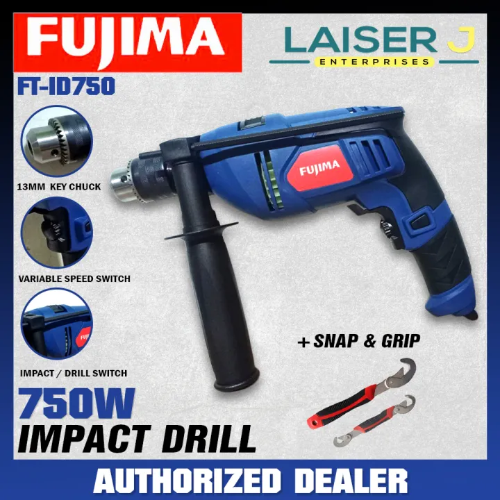 Fujihama Impact Drill 750W With Variable Speed FT-ID750 +Snap and Grip ...