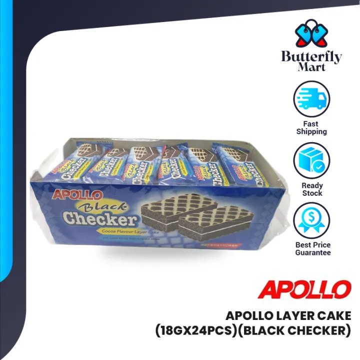Apollo Layer Cake (18gx24pcs)(Black Checker) Apollo Cake Childhood ...