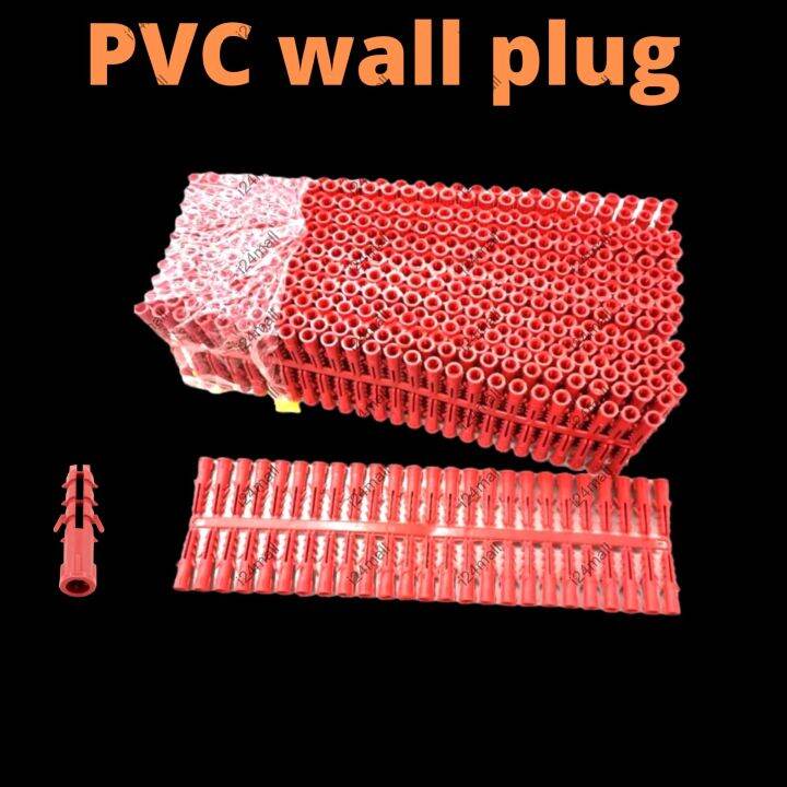 PVC Red Wall Plug 6MM / Screw Wall Plug / 塞子 | Lazada