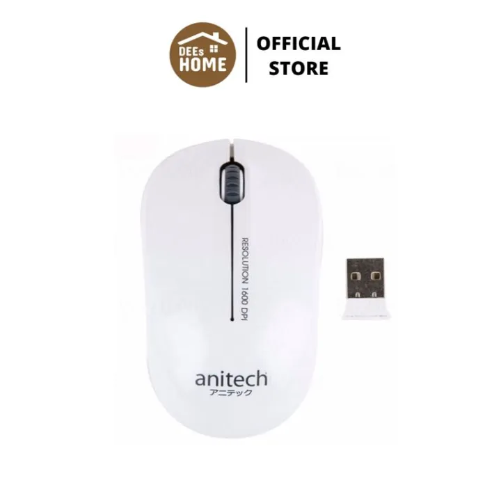 Anitech Wireless mouse (เมาส์ไร้สาย) รุ่น W213 รับประกัน 2 ปี WHITE ...