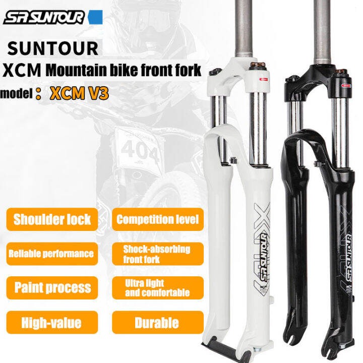 SR SUNTOUR XCM front fork mountain bike shoulder-controlled lock ...
