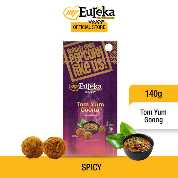 Eureka Tom Yum Goong Popcorn 140g Pack | Lazada