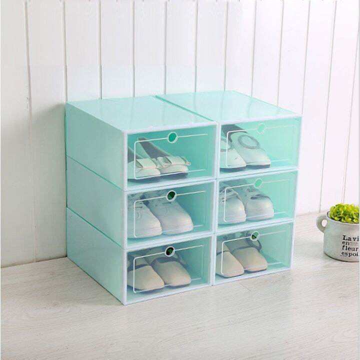 Shuno (1 Pcs) Unisex/Stackable Plastic Shoe Storage Box Rack Kotak ...