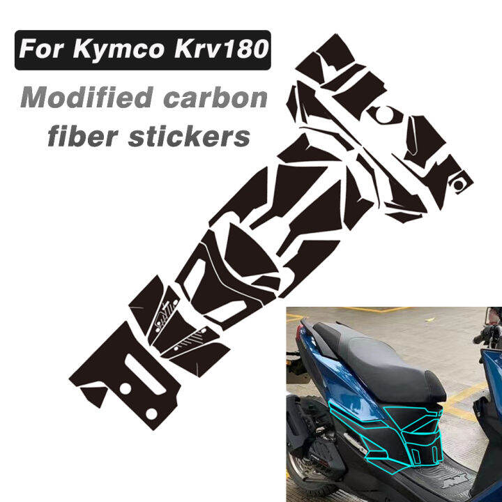 For kymco krv 180 Krv180 Motorcycle Carbon Krv Fairing Emblem Sticker ...
