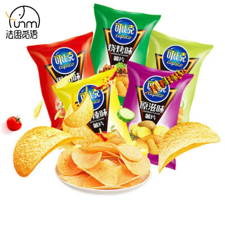 Fasimiyu capica มันฝรั่งถุงเดิมมะเขือเทศมันฝรั่งทอดสบายๆพองอาหารสุทธิสีแดงขนมขบเคี้ยว | Lazada.co.th