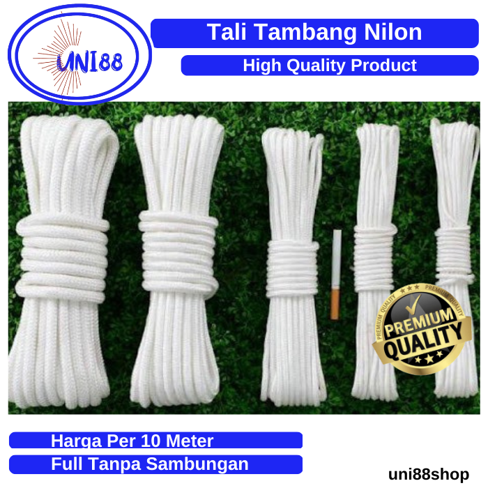 Tali Tambang Nilon Kecil 3mm 4mm 5mm Per 10 Meter Tali Ikat Bendera ...