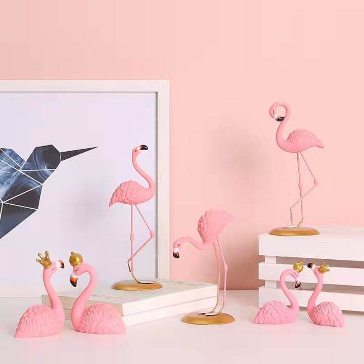 Flamingo Desk Display Home Decor Garden Decorations Ornament Figurine ...
