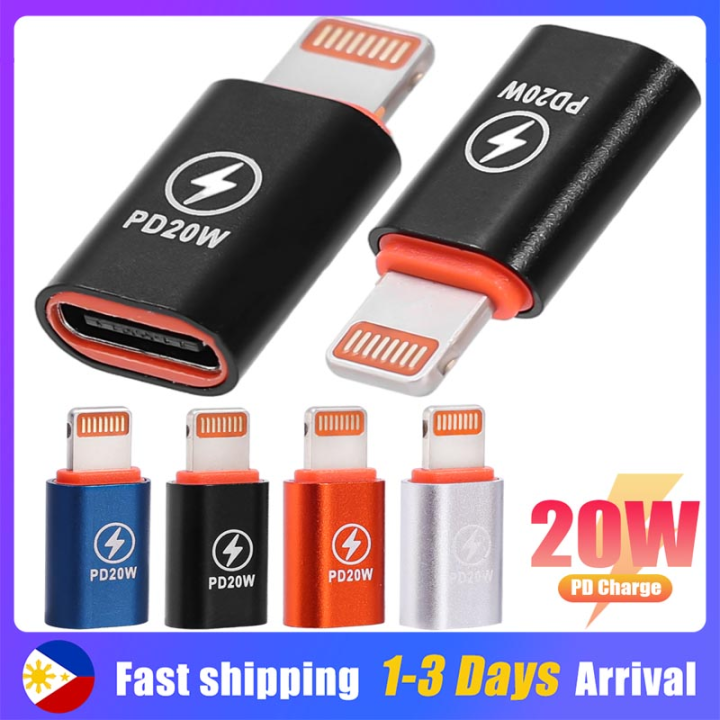 OTG Adapter for iOS Lightning Male to Type c Female Connector 20W Fast PD Charging Adaptor ...