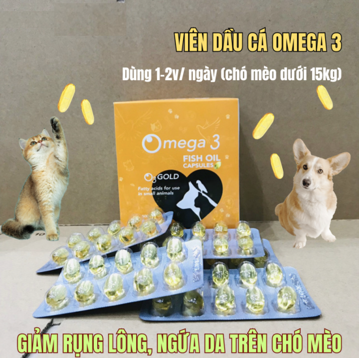 Viên dầu cá bổ sung Omega 3 cho chó mèo O3 Gold 500mg | Lazada.vn