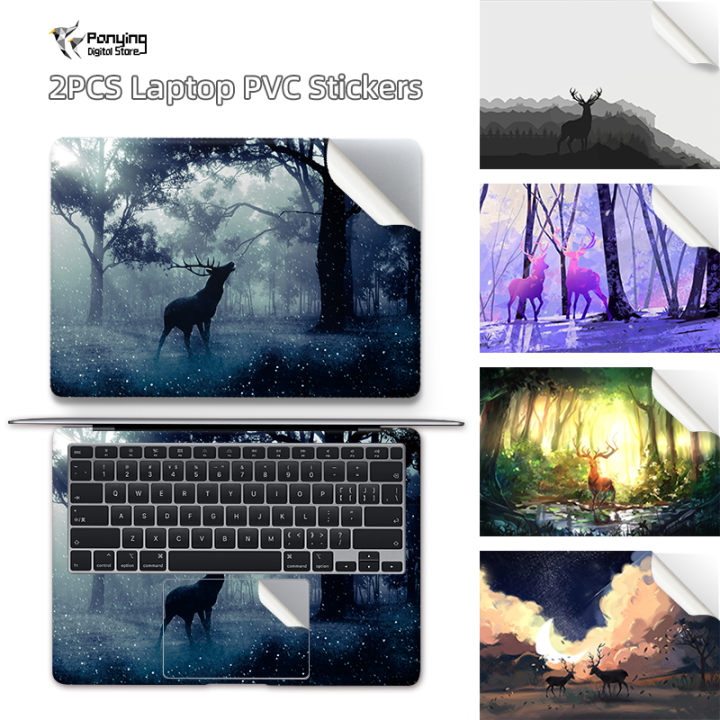 Double Sided DIY Laptop Sticker Laptop Skin 10-17.3 inch Reindeer/Sika ...