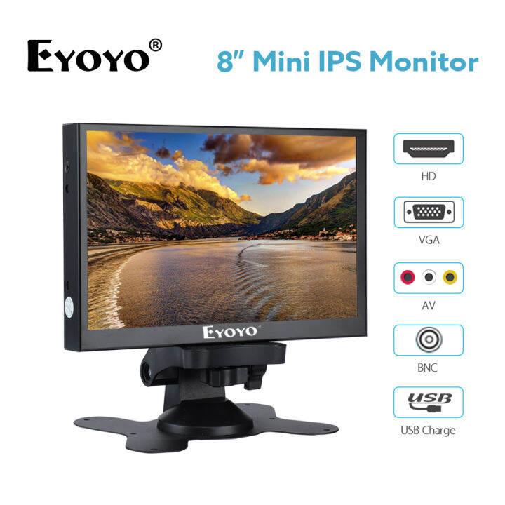 EYOYO 8" Mini IPS Monitor 1024X768 Resolution TFT LCD Screen Display ...