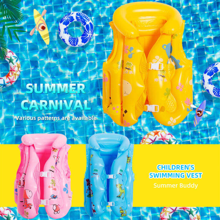 Baby Life Jacket Cartoon Printing Large Buoyancy PVC Inflatable ...