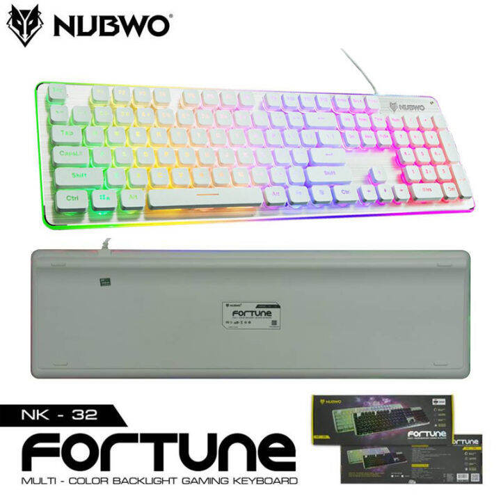 NUBWO NK-32 Keyboard Gaming FORTUNE เกมมิ่งคีย์บอร์ด คีย์บอร์ด Rubber ...