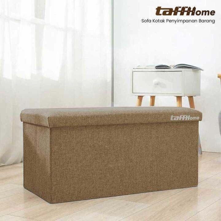 TaffHOME KOREAN STOOL Sofa Kotak 76x38x38cm Penyimpanan Barang Foldable ...