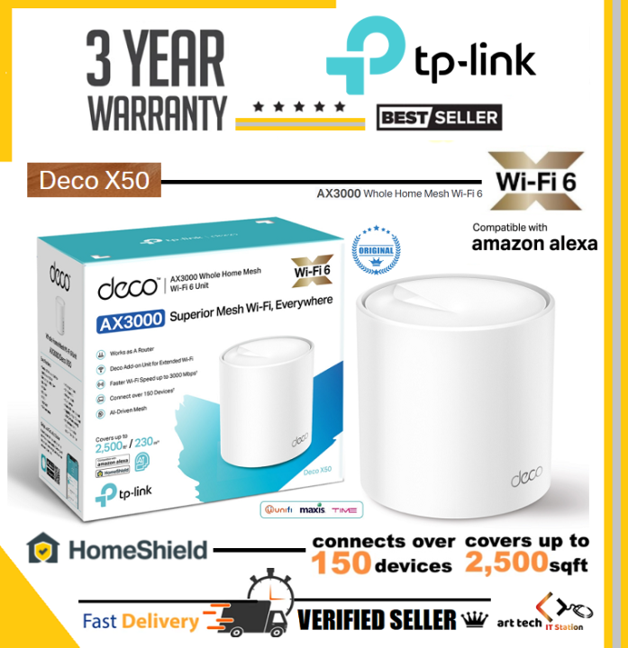NEW! TP-Link Deco X50 AX3000 Ai-Driven Mesh WiFi 6 | 3x Gigabit Ports ...