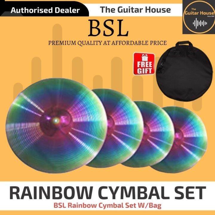BSL Rainbow Cymbal Set W/Bag | Lazada