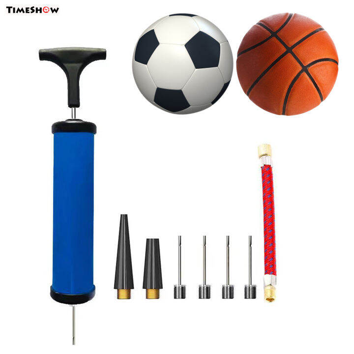 TimeShow 9PCS Sports Ball Air Pump Set Manual Basketball Pump Portable ...
