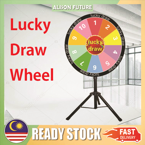 60/80cm Spinning Floor Standing Lucky Draw Turntable Big Wheel Lottery ...