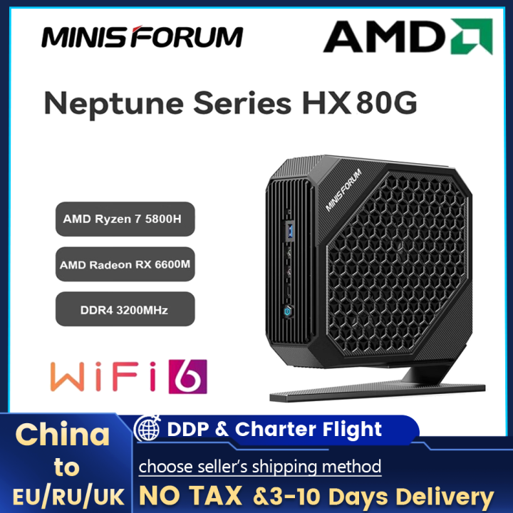 Free shipping HX80G Mini Gaming PC AMD Ryzen 7 5800H Radeon RX 6600M 8G ...