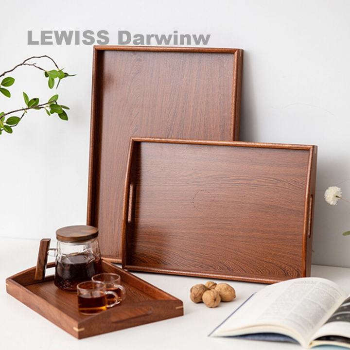 Ebony Wooden Rectangular Tea Tray Ebony Tray Tea Cup Trays Stand Tray ...