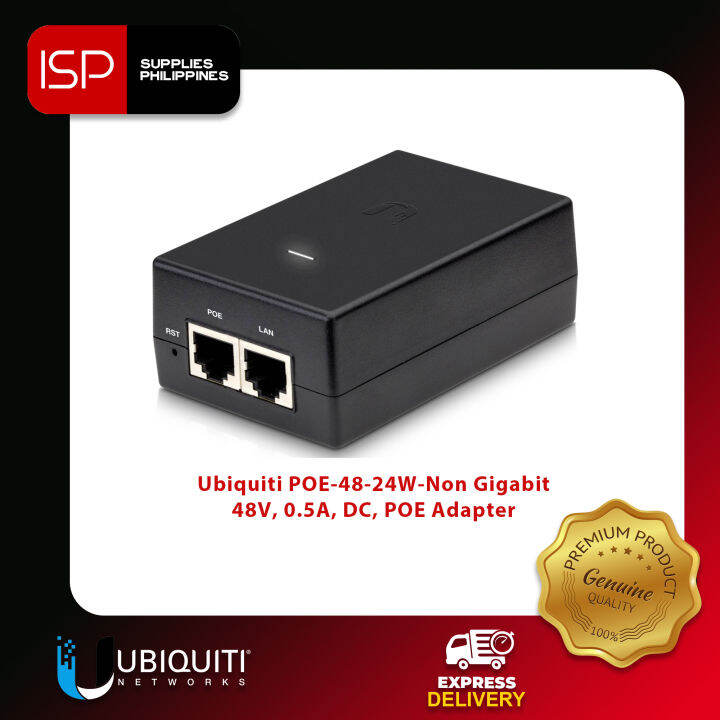 Ubiquiti POE-None Gigabit 48V-24W Adapter - 48V, 0.5A - UBNT POE ...