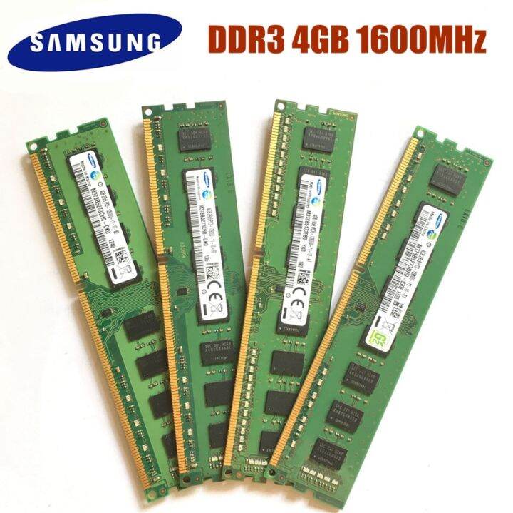 เหมาะสำหรับ Samsung 4GB DDR3 PC3 12800U PC3L DDR3 1600 MHZ เดสก์ท็อปแรม ...