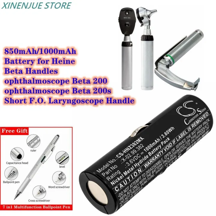 Medical Battery 850mAh/1000mAh for Heine Beta Handles,Ophthalmoscope ...